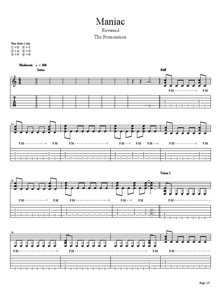Firewind - Maniac - g1 | PDF | Formes musicales | Éléments de la musique
