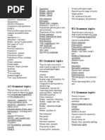 B2 Grammar Topics Overview | PDF