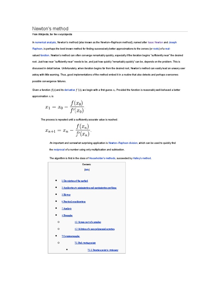 Newton Method Pdf Derivative Abstract Algebra
