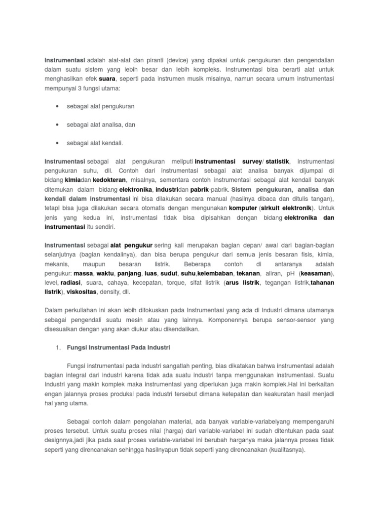 Instrumentasi | PDF