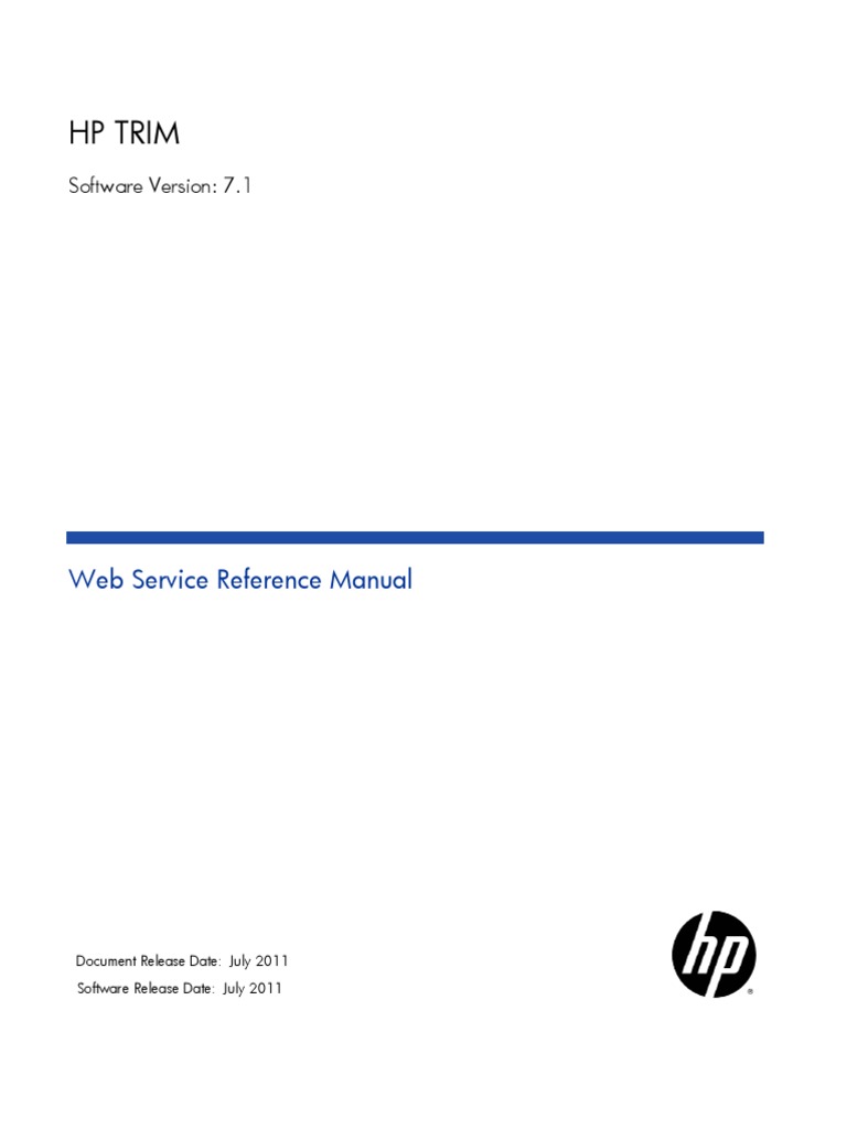 TRIM7.1 WebService PDF | PDF | Component Object Model | Microsoft Visual Studio