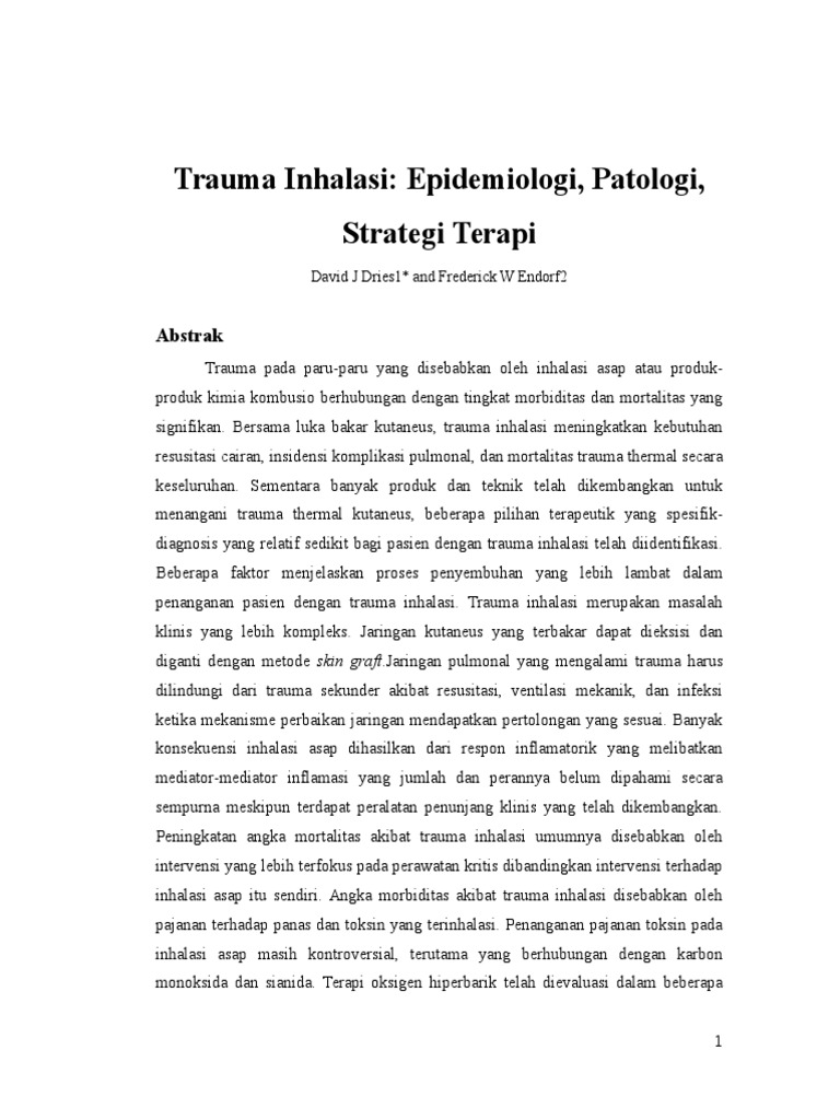 Trauma Inhalasi | PDF