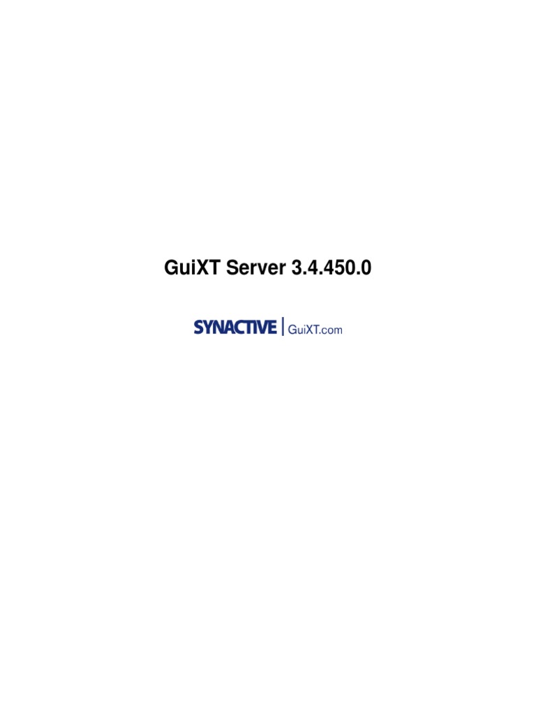 GuiXT Server 3.4.450.0 Overview and Setup | PDF | Load Balancing ...