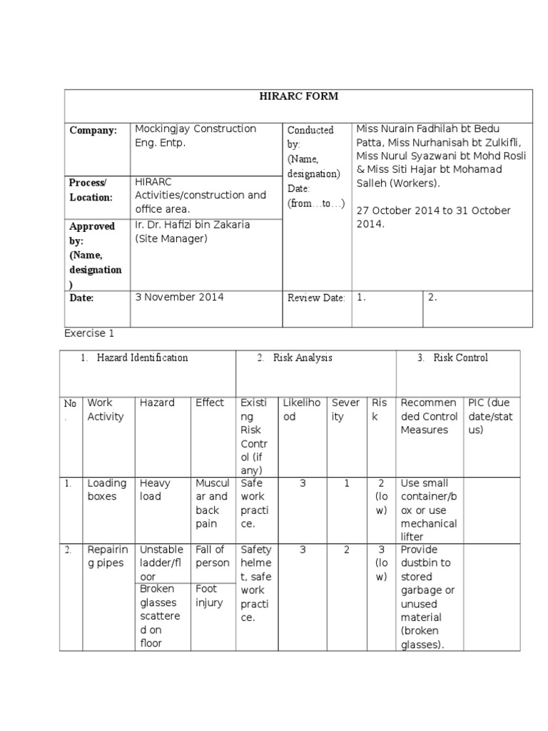 Hirarc Form | PDF | Art | Science & Mathematics