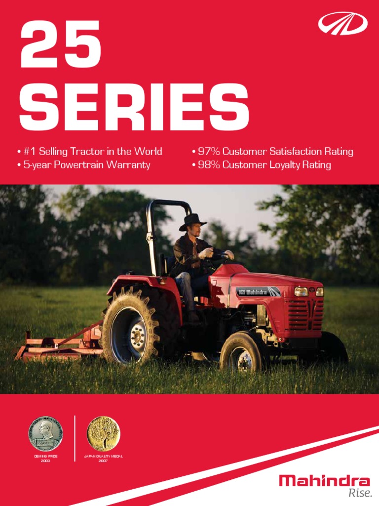 Mahindra 25 Series Farming Tractor | PDF | Tractor | Loader (Equipment)