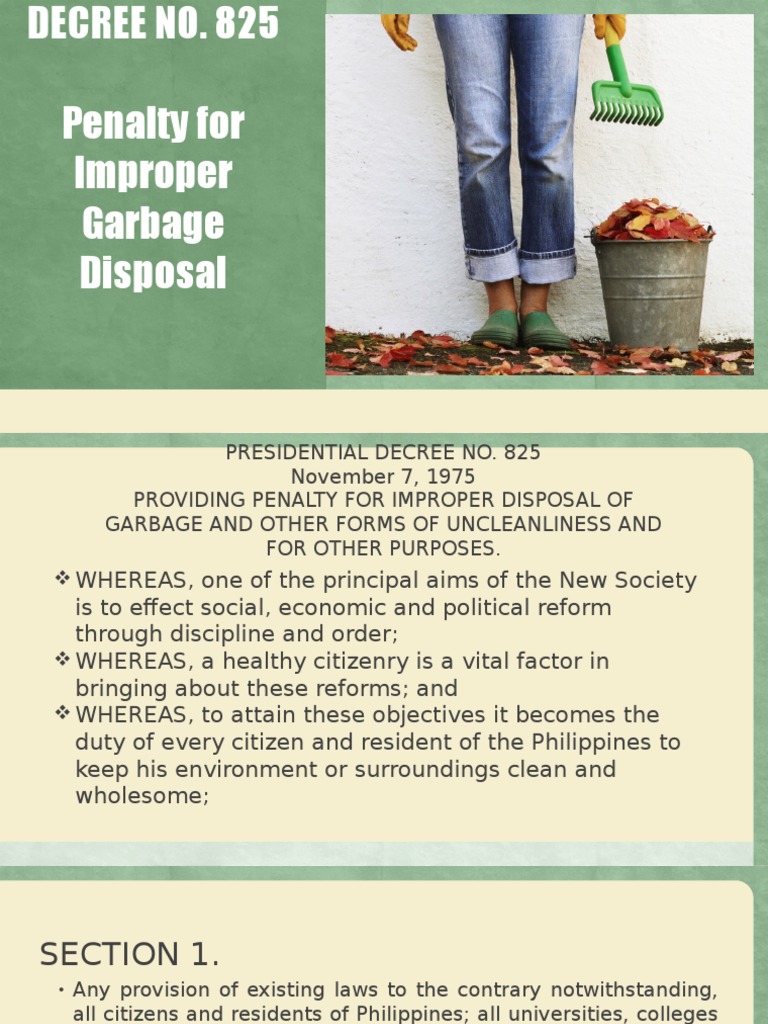 Penalty for Improper Garbage Disposal | PDF | Virtue | Public Sphere