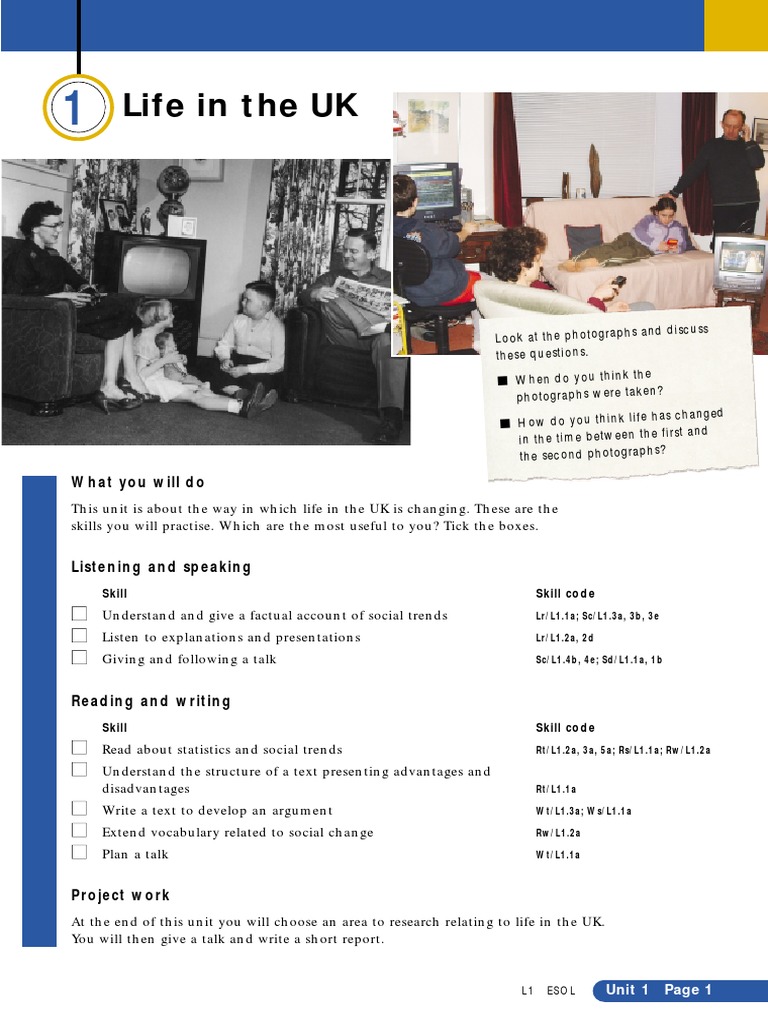 ESOL Learner Materials - Level 1, Unit 1 | PDF | Obesity | Childhood ... ESOL Learner Materials - Level 1, Unit 1 | PDF | Obesity | Childhood ...