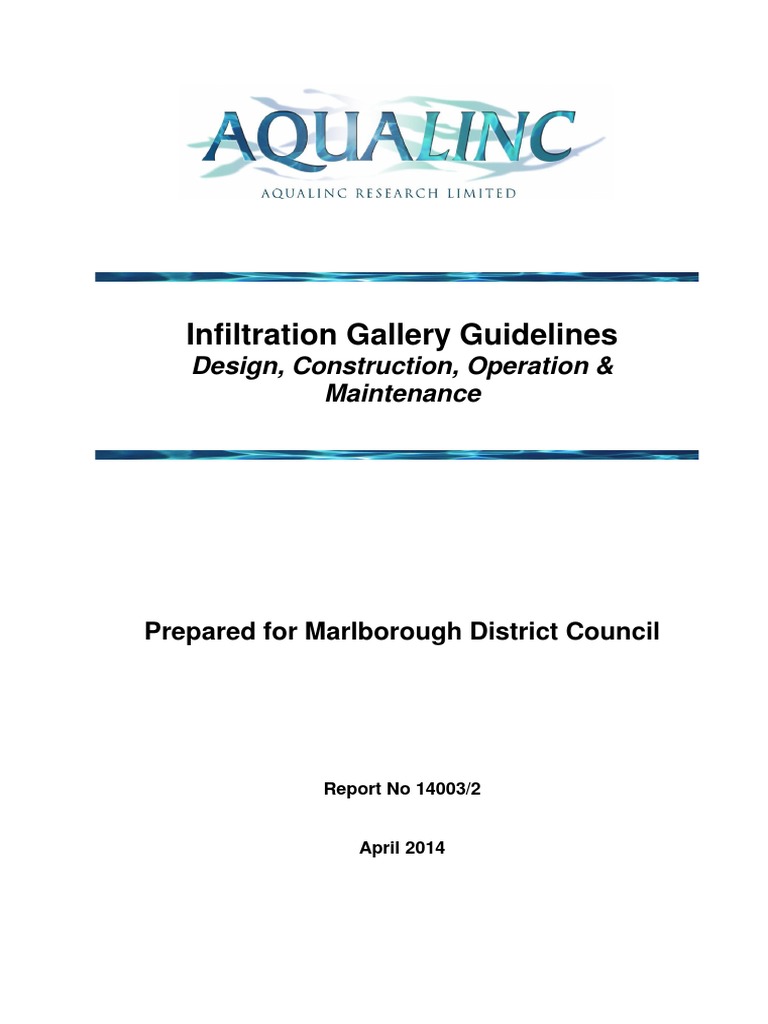 Infiltration Gallery Guidelines | PDF