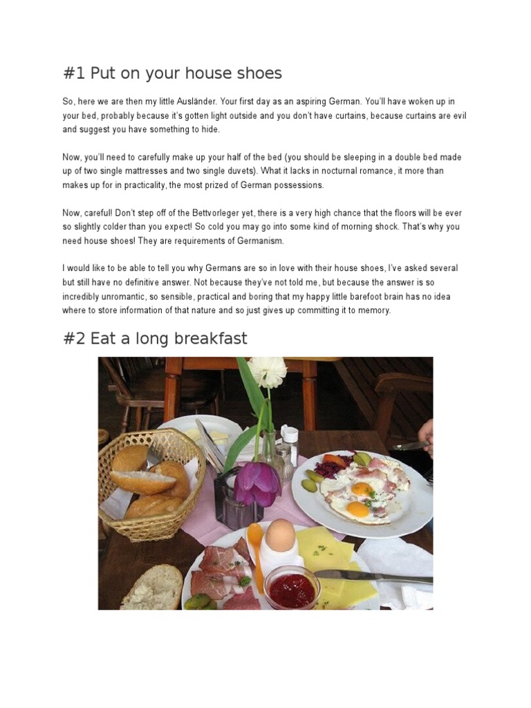 How To Be A German With 50 Steps | PDF | English Language | Bed