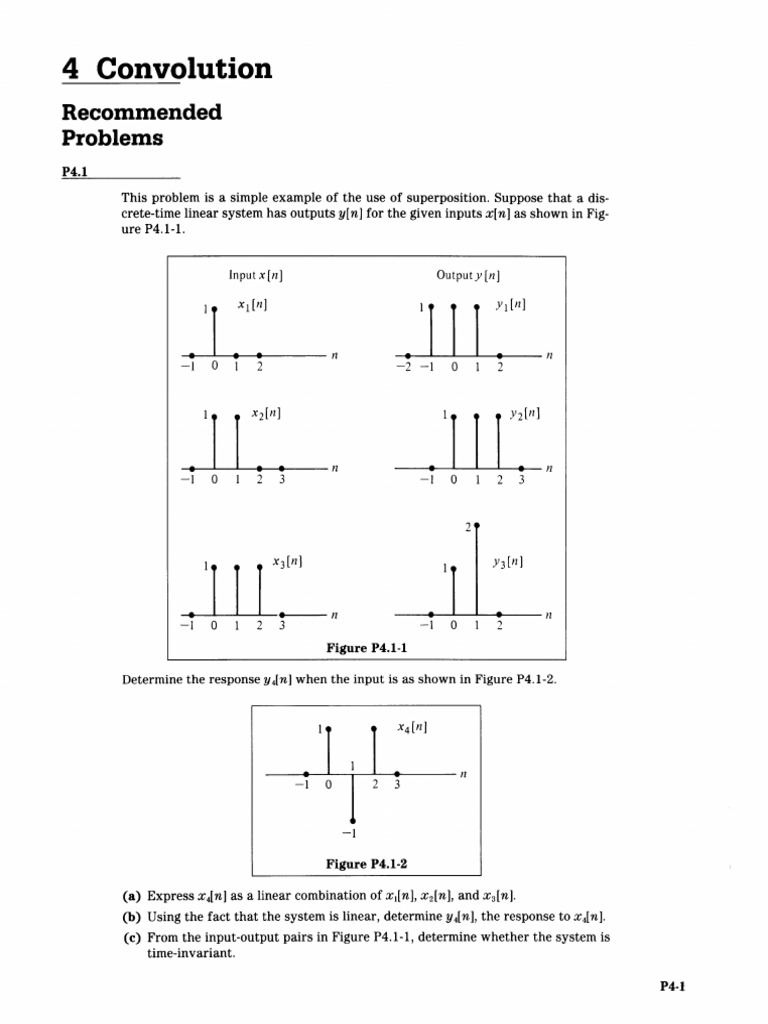 Convolution Problems In Signals And Systems Pdf Teaching Methods