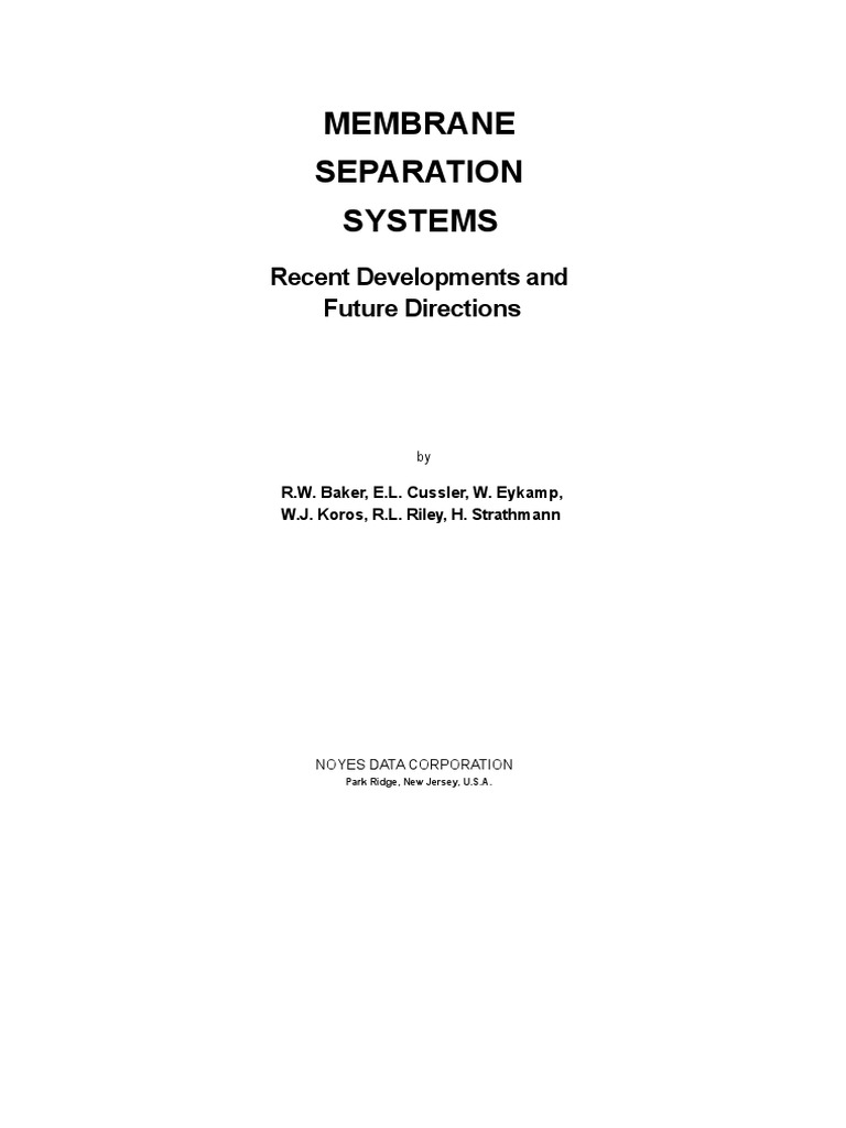 MEMBRANE Separation System | PDF | Desalination | Membrane