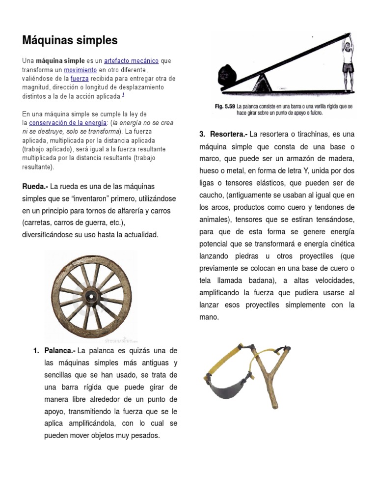 Máquinas Simples y Compuestas | PDF | Ciencia y matemáticas | Libros ...