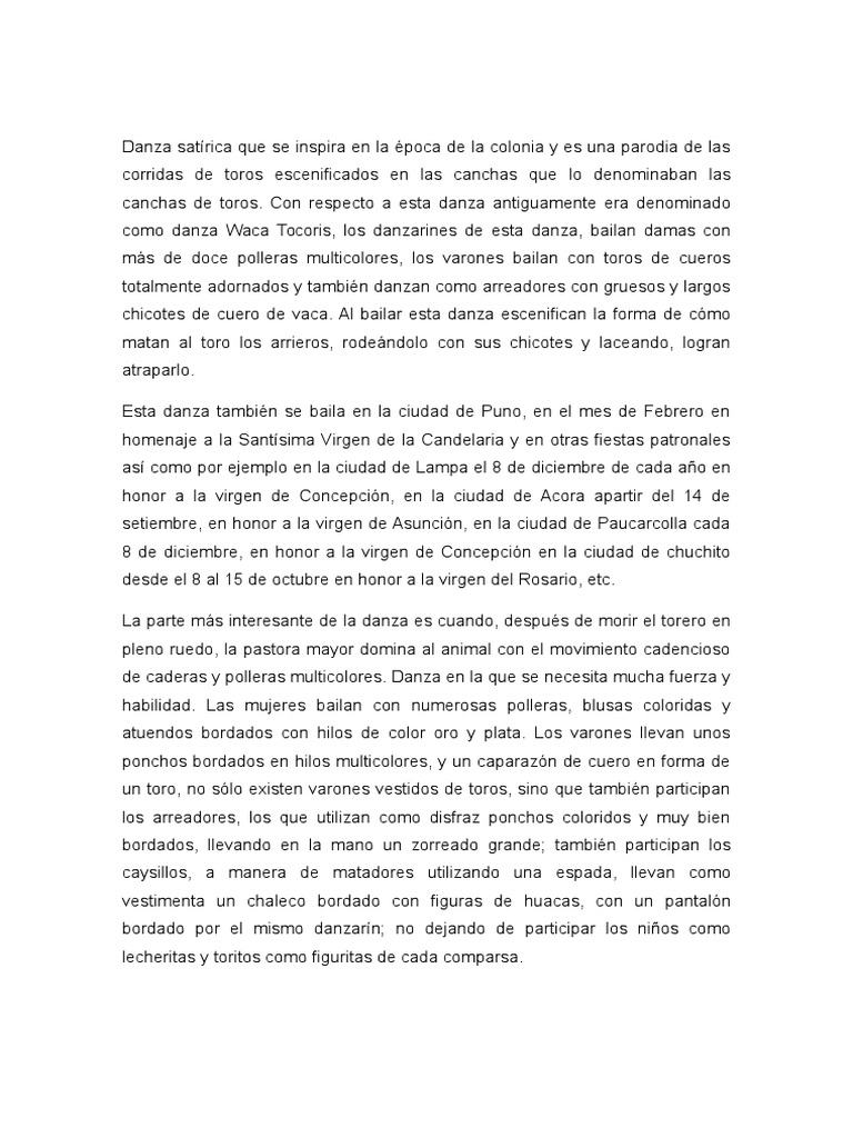 Danza Waca Waca | PDF