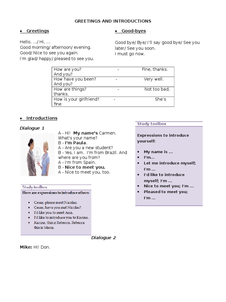 Common Greetings, Goodbyes, Introductions, and Small Talk Expressions | PDF