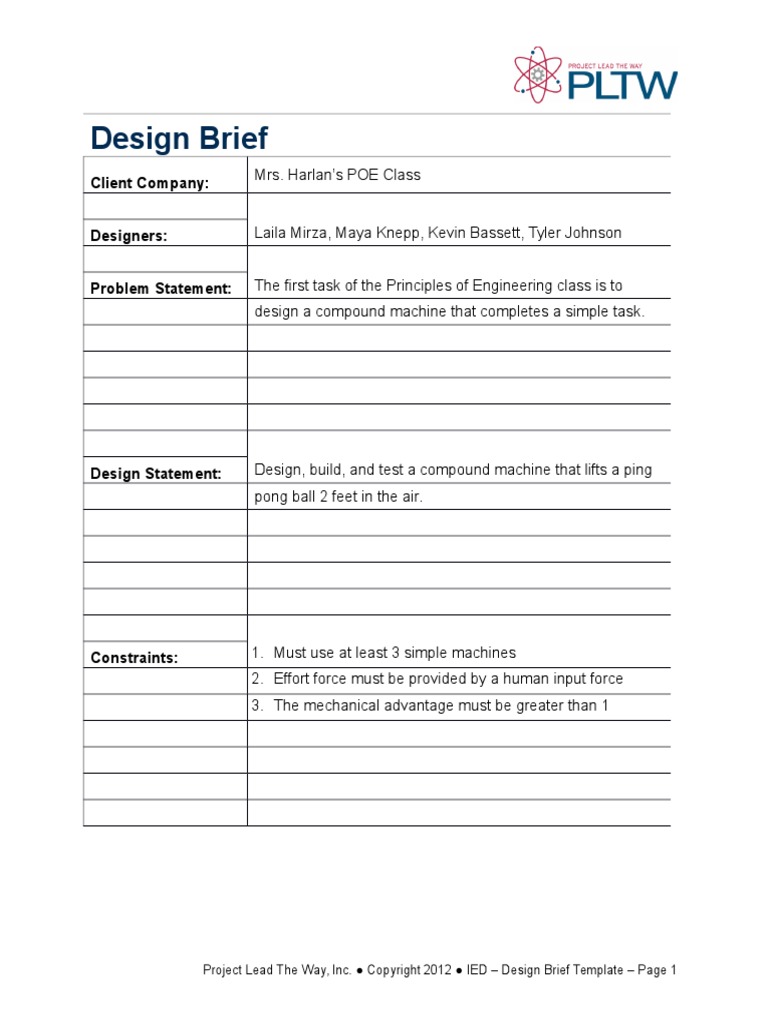 Design Brief | PDF