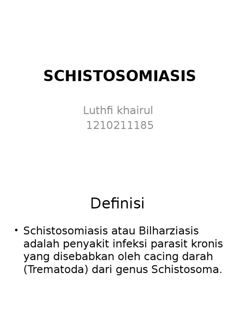 Schistosomiasis | PDF