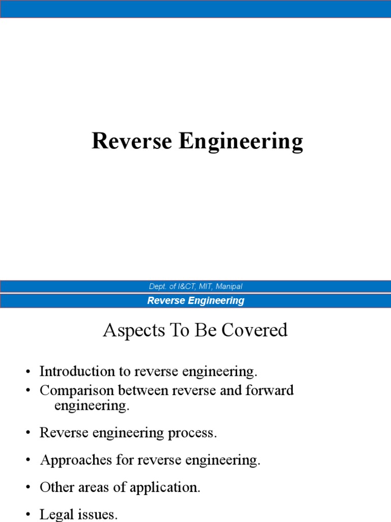 Reverse Engineering | PDF | Source Code | Data Model