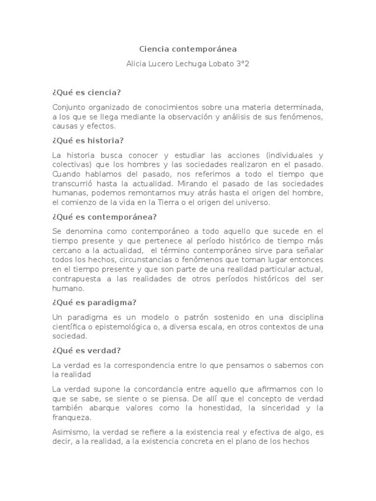 Ciencia Contemporánea | PDF | Paradigma | Science