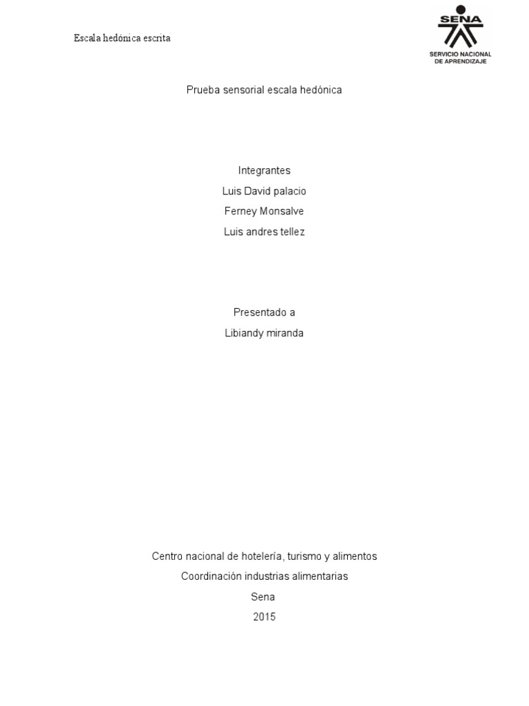 Informe Escala Hedonica