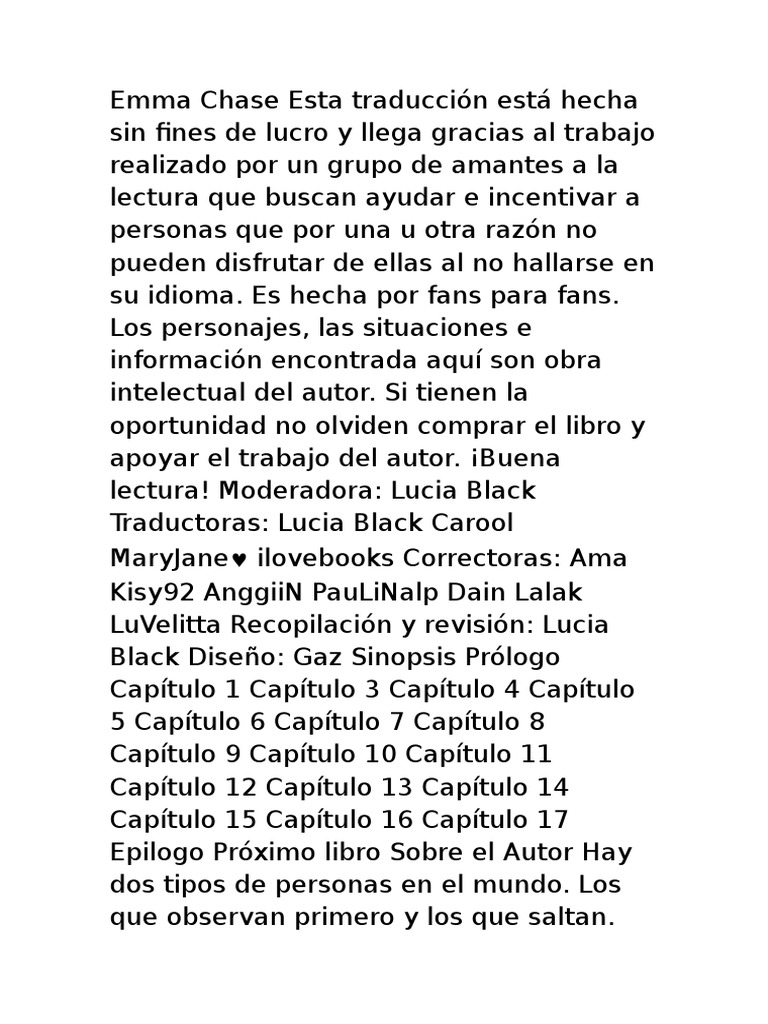 Emma Chase | PDF | Mujer | Lengua española