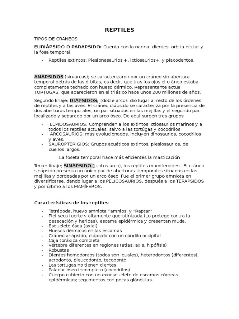 Reptiles | PDF | Reptil | Pulmón