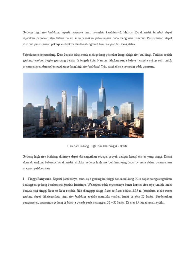 Gedung High Rise Building | PDF