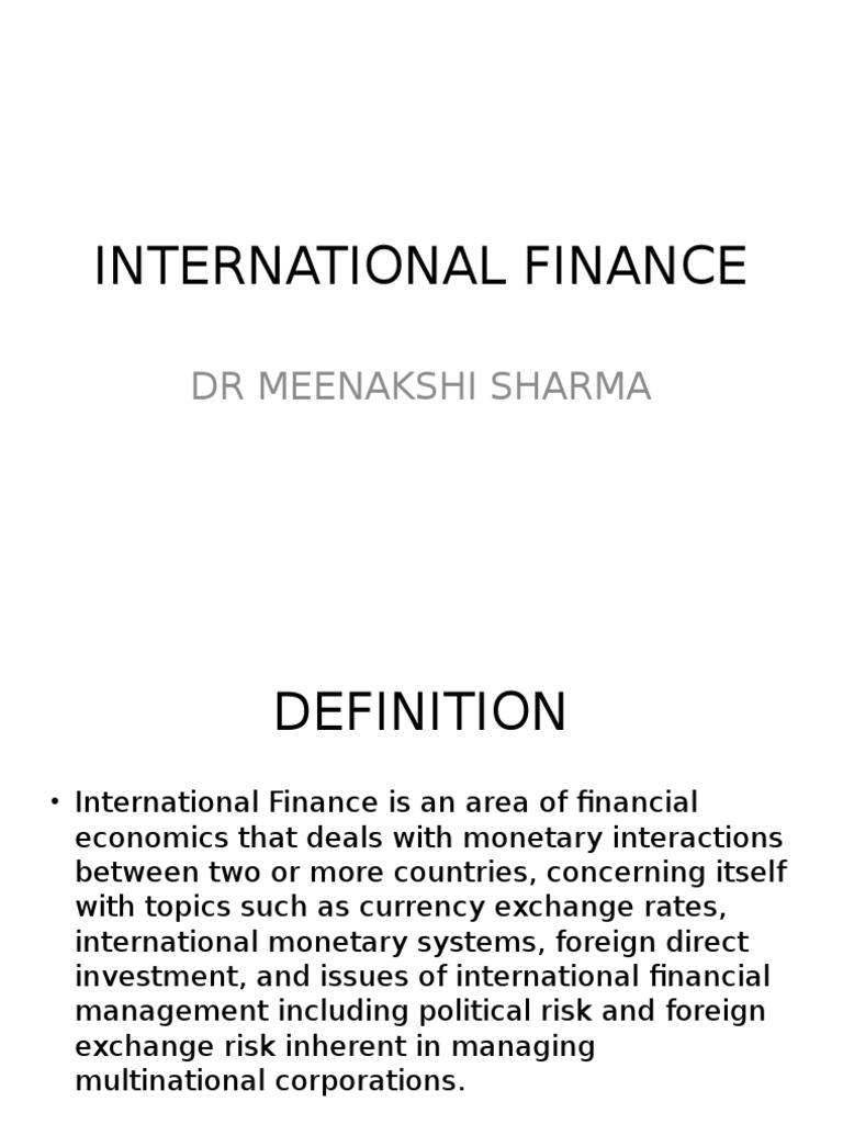 Understanding International Finance | PDF | Global Financial System ...