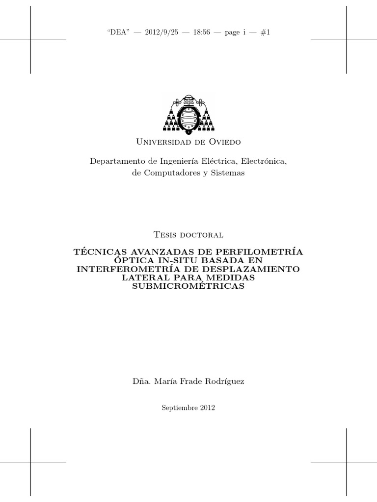 Técnicas Avanzadas de Perfilometría Óptica | PDF | Óptica | Fenomeno fisico