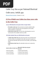 Cable Tray Fill Ratio Calculations | PDF | Wire | Manufactured Goods