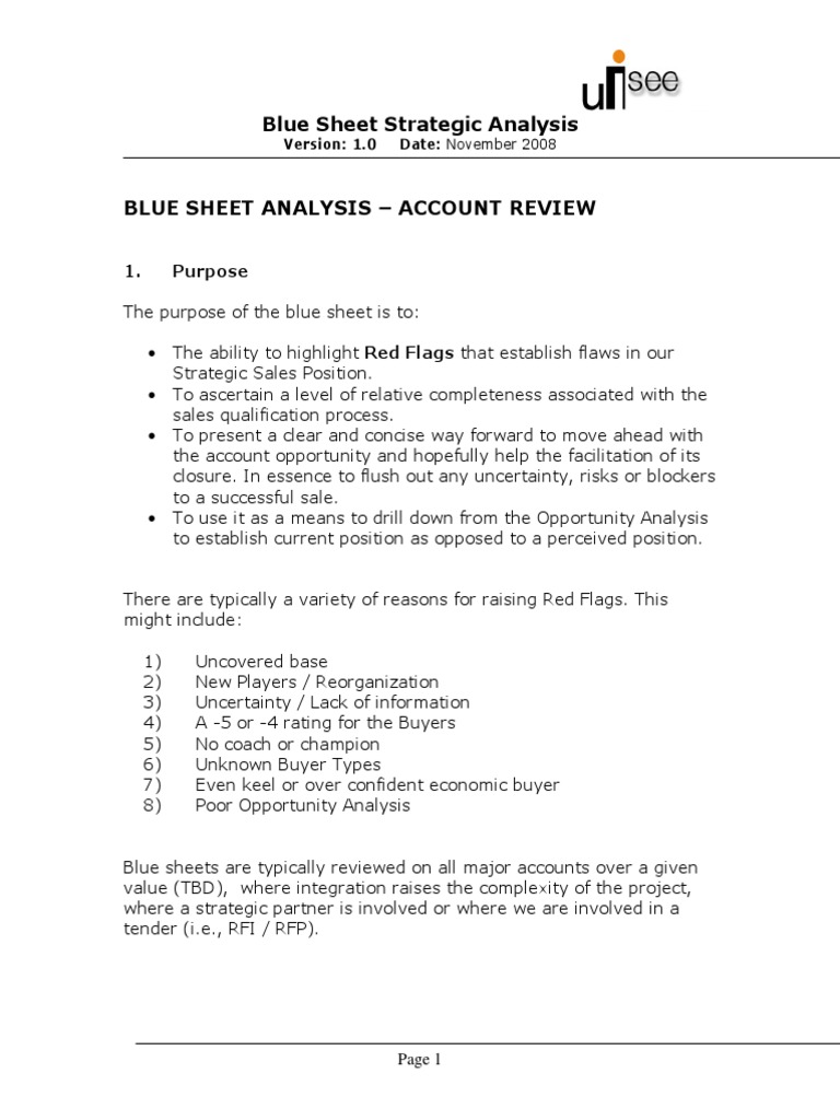 Blue Sheet Analysis | PDF | Request For Proposal | Risk