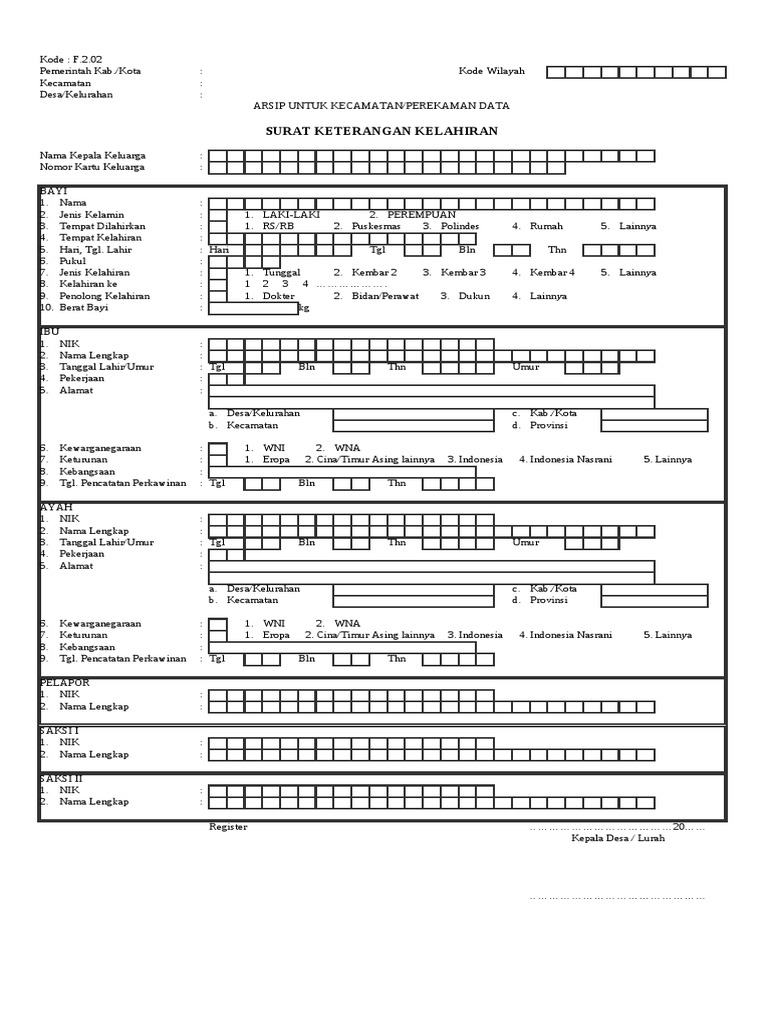 Formulir F.2.02 | PDF