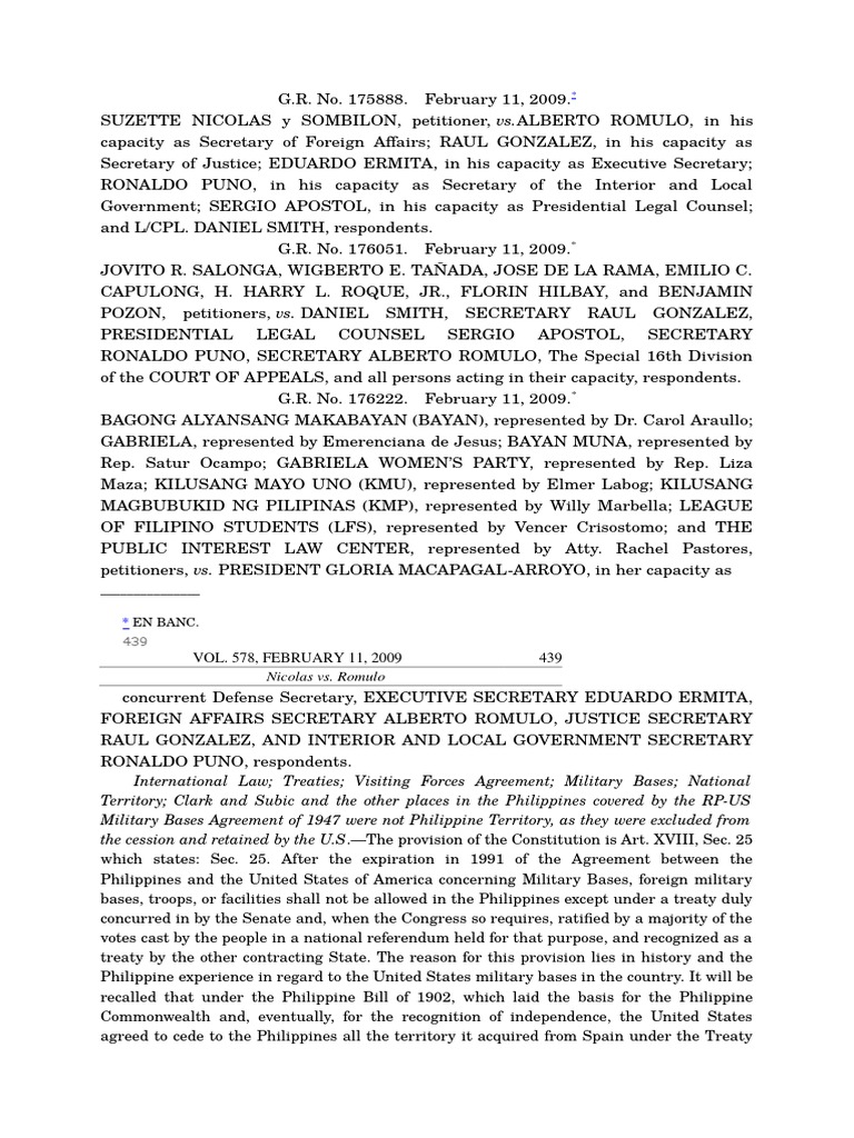 Nicolas V Romulo | PDF | Treaty | Ratification