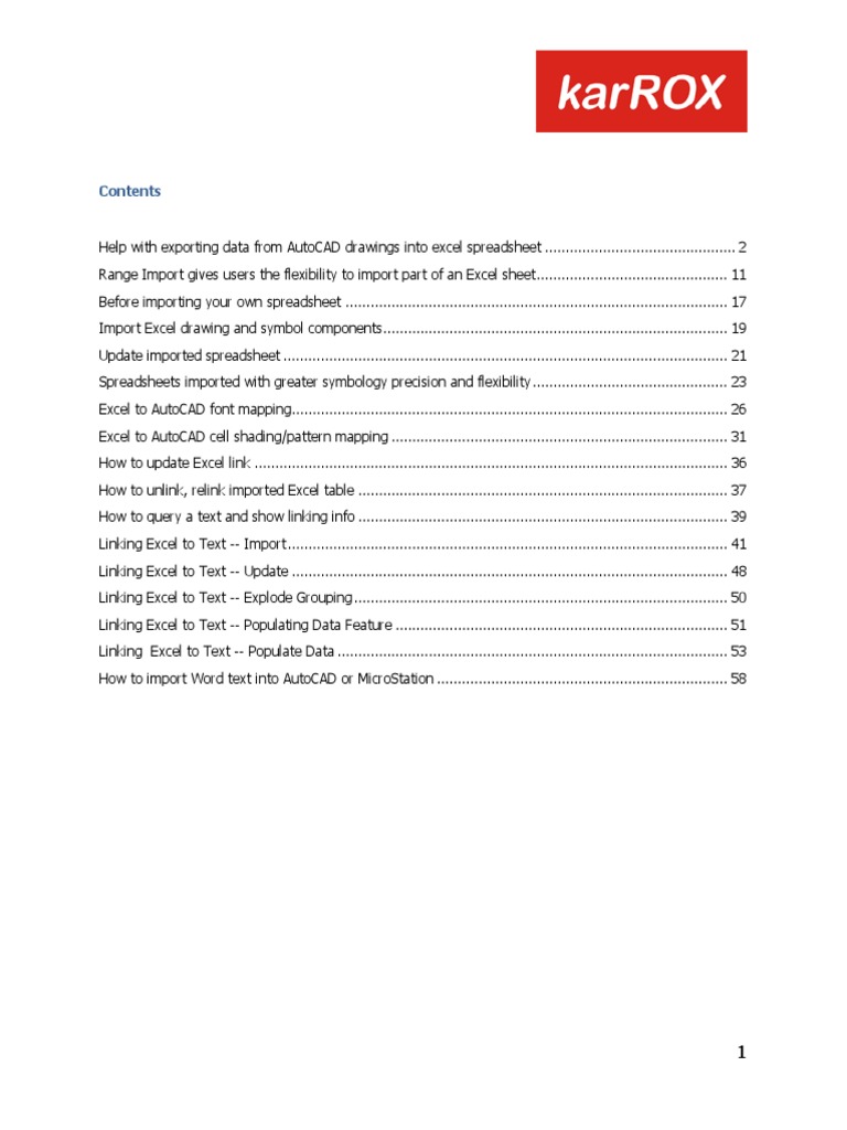 Guide To Exporting Data From AutoCAD Drawings Into MS Excel | PDF ...