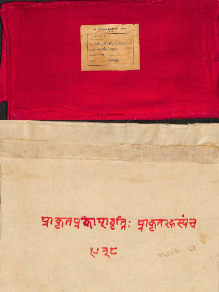 Prakrit Prakash Vritti Manorama - Varruchi - Alm - 5 - SHLF - 2 - 938 ...