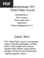 Pemeriksaan TPC (Total Plate Count) | PDF | Memasak, Makanan, & Anggur
