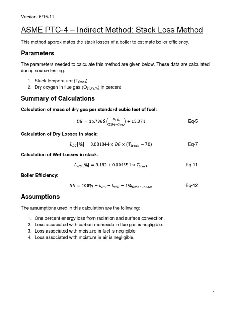 Boiler Efficiency Calculation | PDF