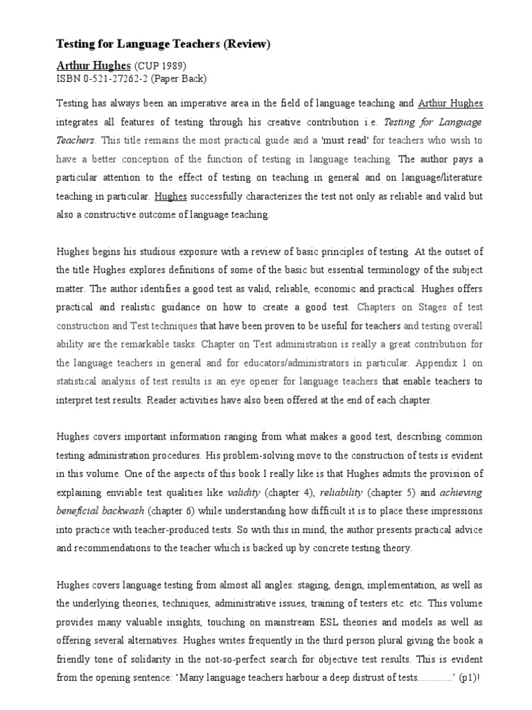 Testing for Language Teachers Overview | PDF | Language Education | Change