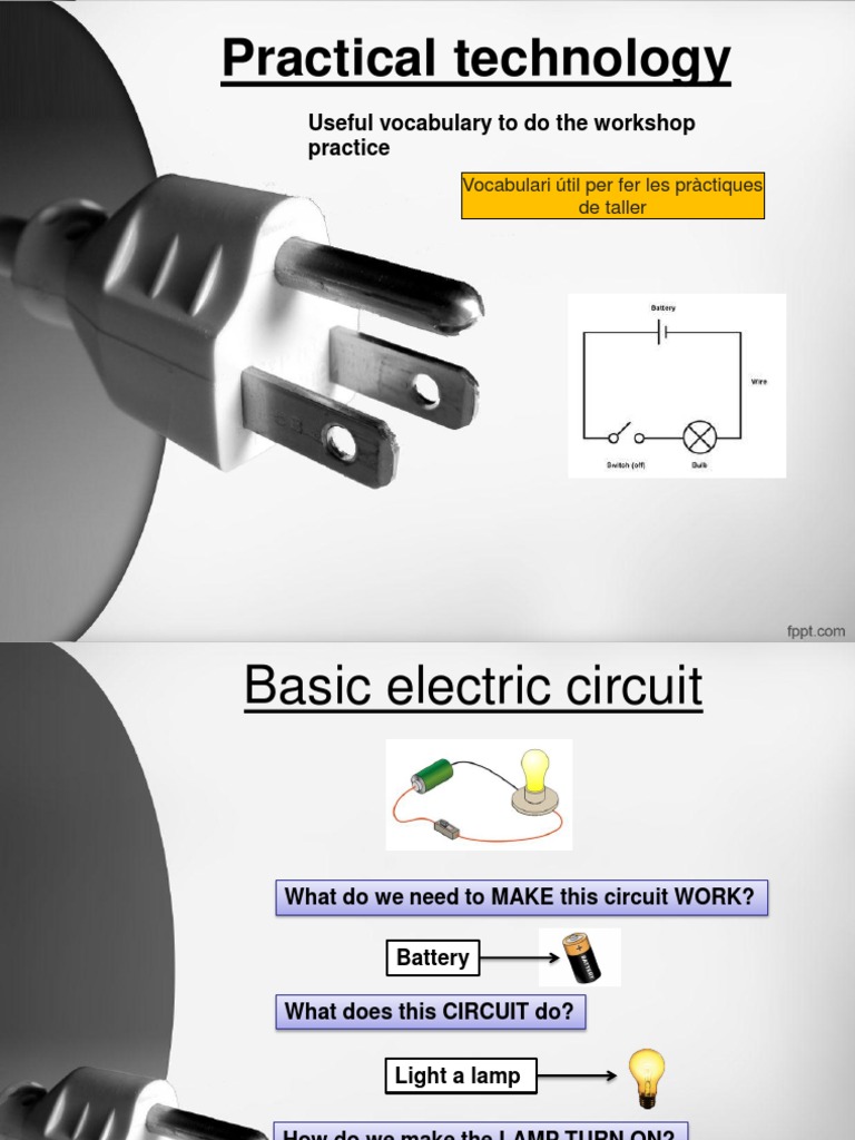 Basic Electric Circuit Vocabulary Guide | PDF | Science & Mathematics ...