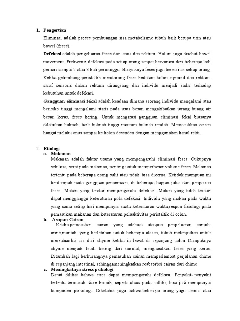 Defekasi | PDF