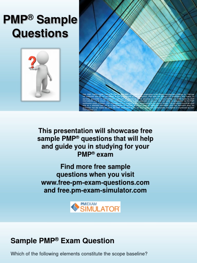 PMP Sample Questions | PDF | Project Management | Production And ...