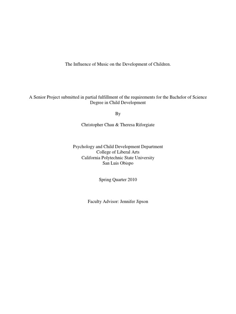 Music's Impact on Child Development | PDF | Music Education | Memory