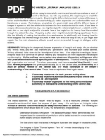 Song Lyric Analysis Essay Outline | PDF | Essays | Human Communication