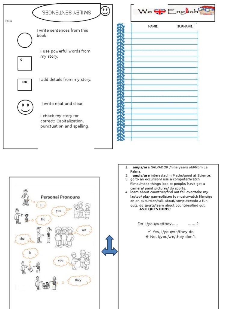 Story Writing and Sentence Practice Guide | PDF