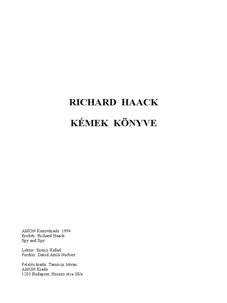 Richard Haack Kemek Konyve PDF | PDF