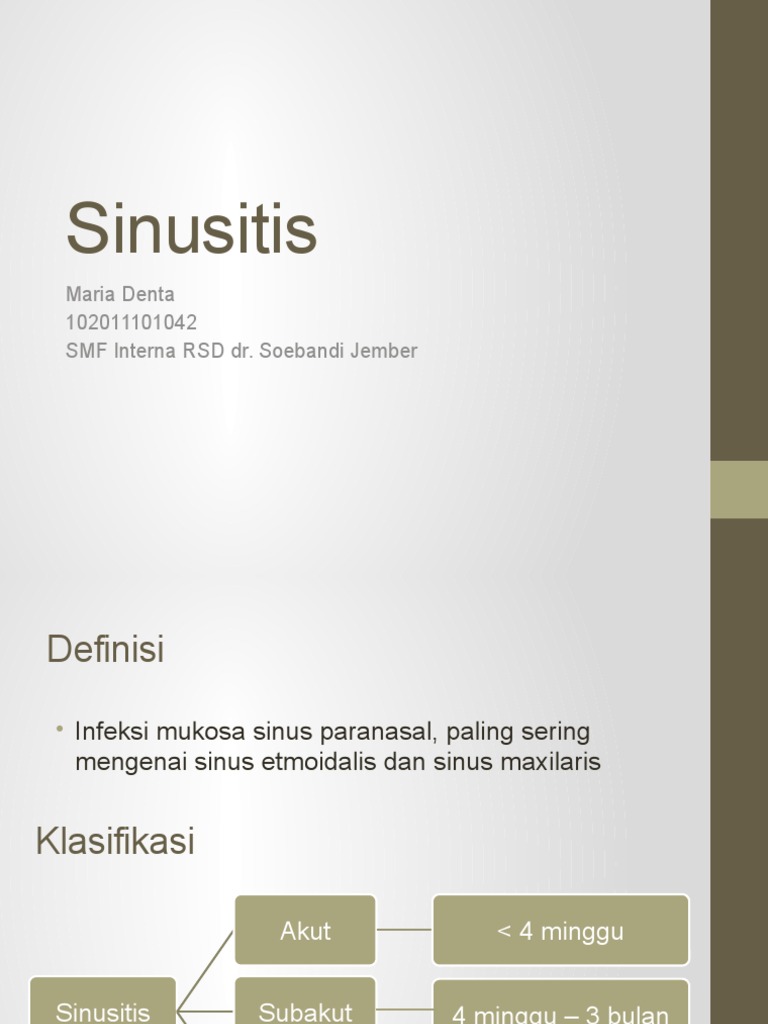 Panduan Lengkap Sinusitis: Gejala & Pengobatan | PDF