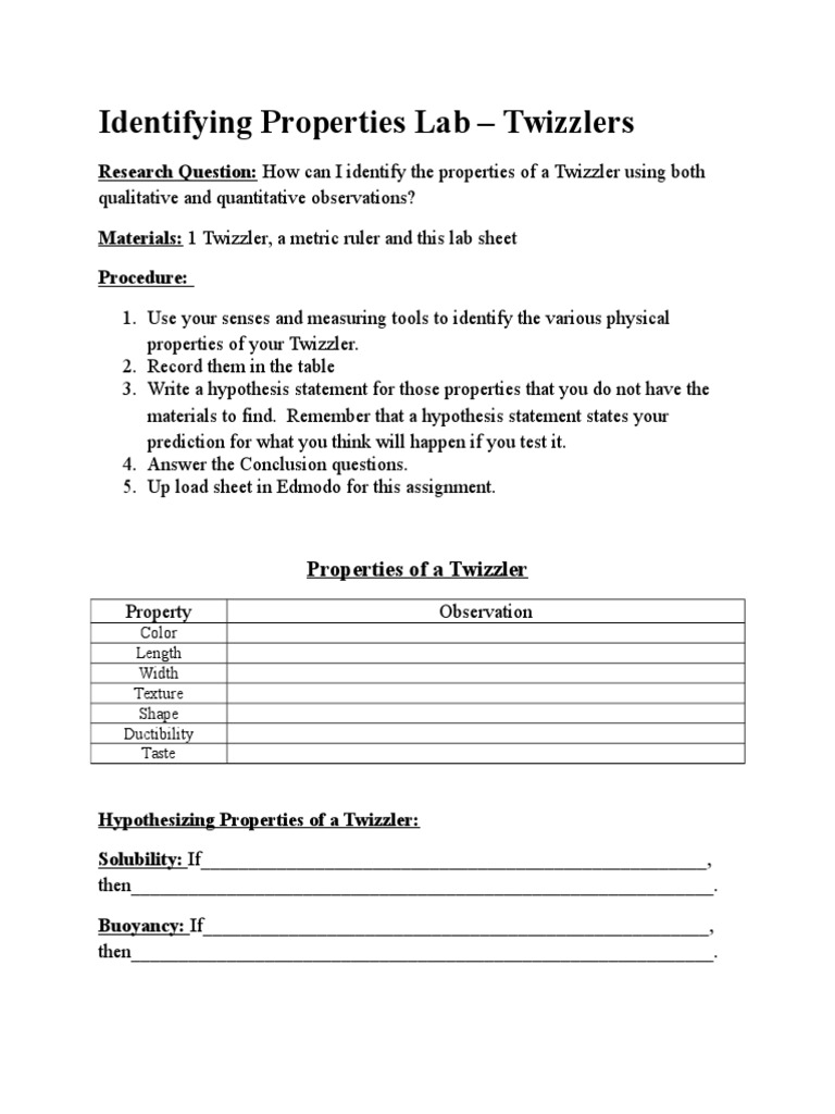 Twizzler Properties Lab Guide | PDF | Career & Growth | Art