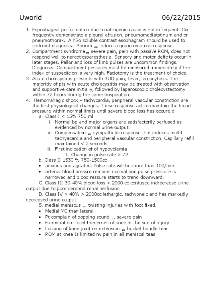 Uworld Notes | PDF | Knee | Luteinizing Hormone
