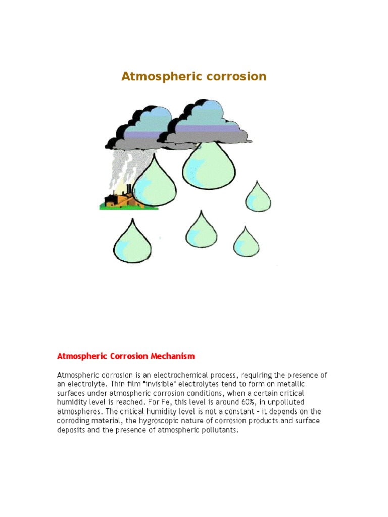Atmospheric Corrosion Mechanism | PDF | Corrosion | Reaction Rate