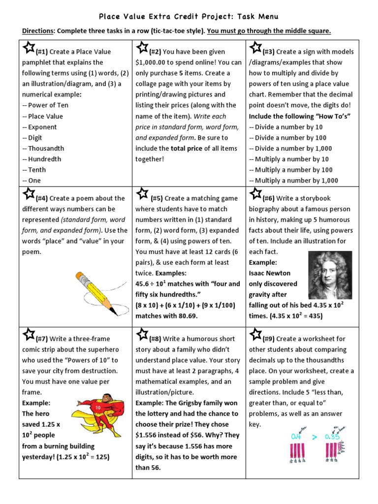 Math Place Value Project | PDF | Exponentiation | Teaching Mathematics