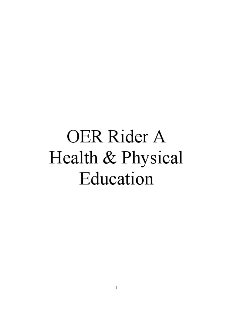 OER Rider A - Health | PDF | Behavior Modification | Communication